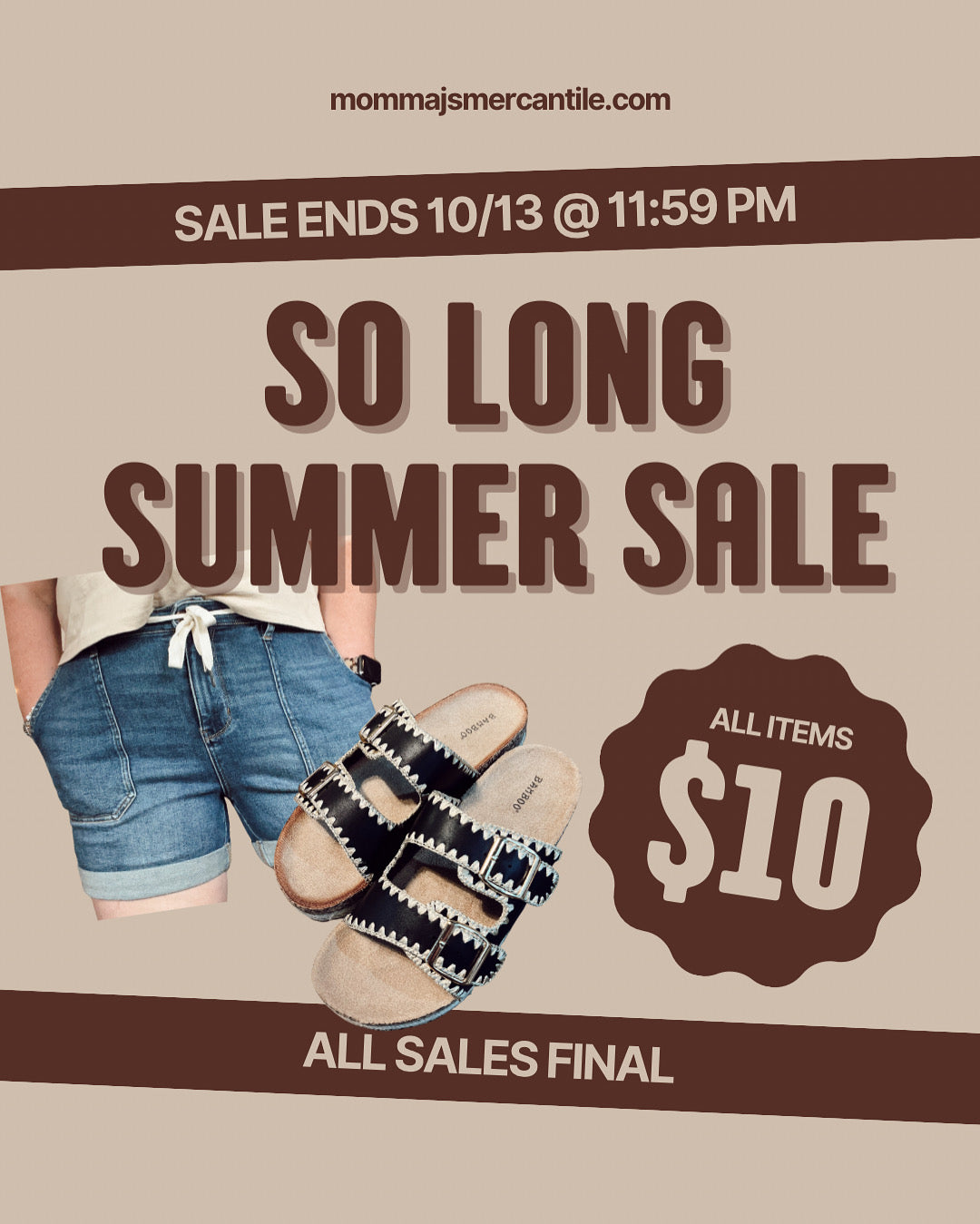 SO LONG SUMMER SALE – Momma J's Mercantile